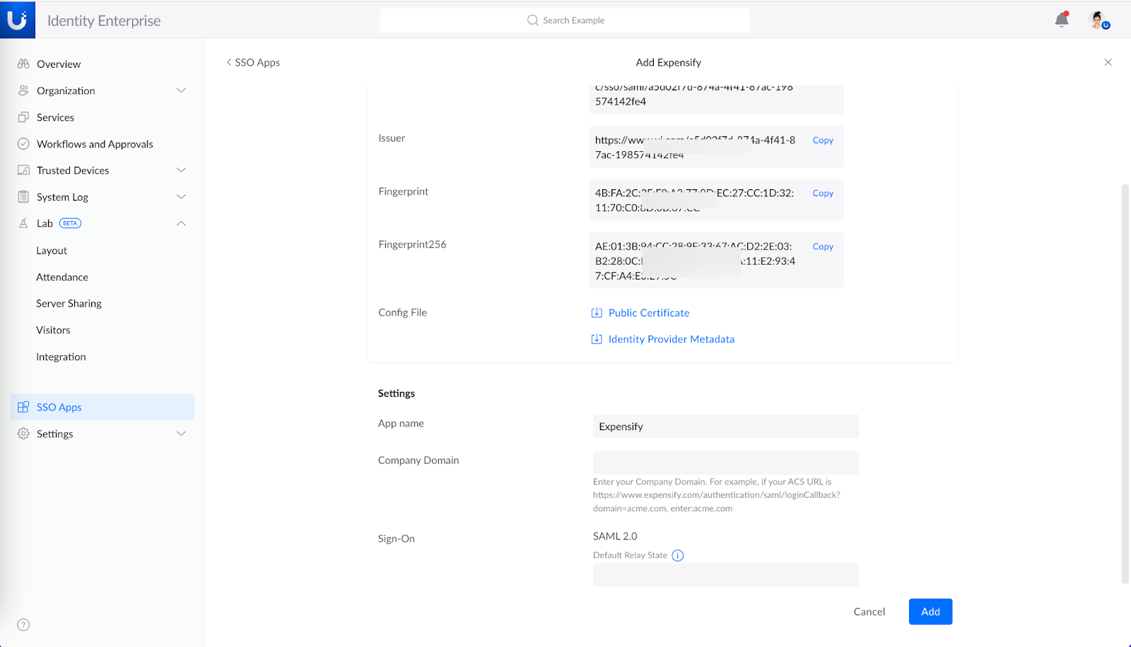 UniFi Identity Enterprise - Add Expensify as an SSO App – Ubiquiti Help ...